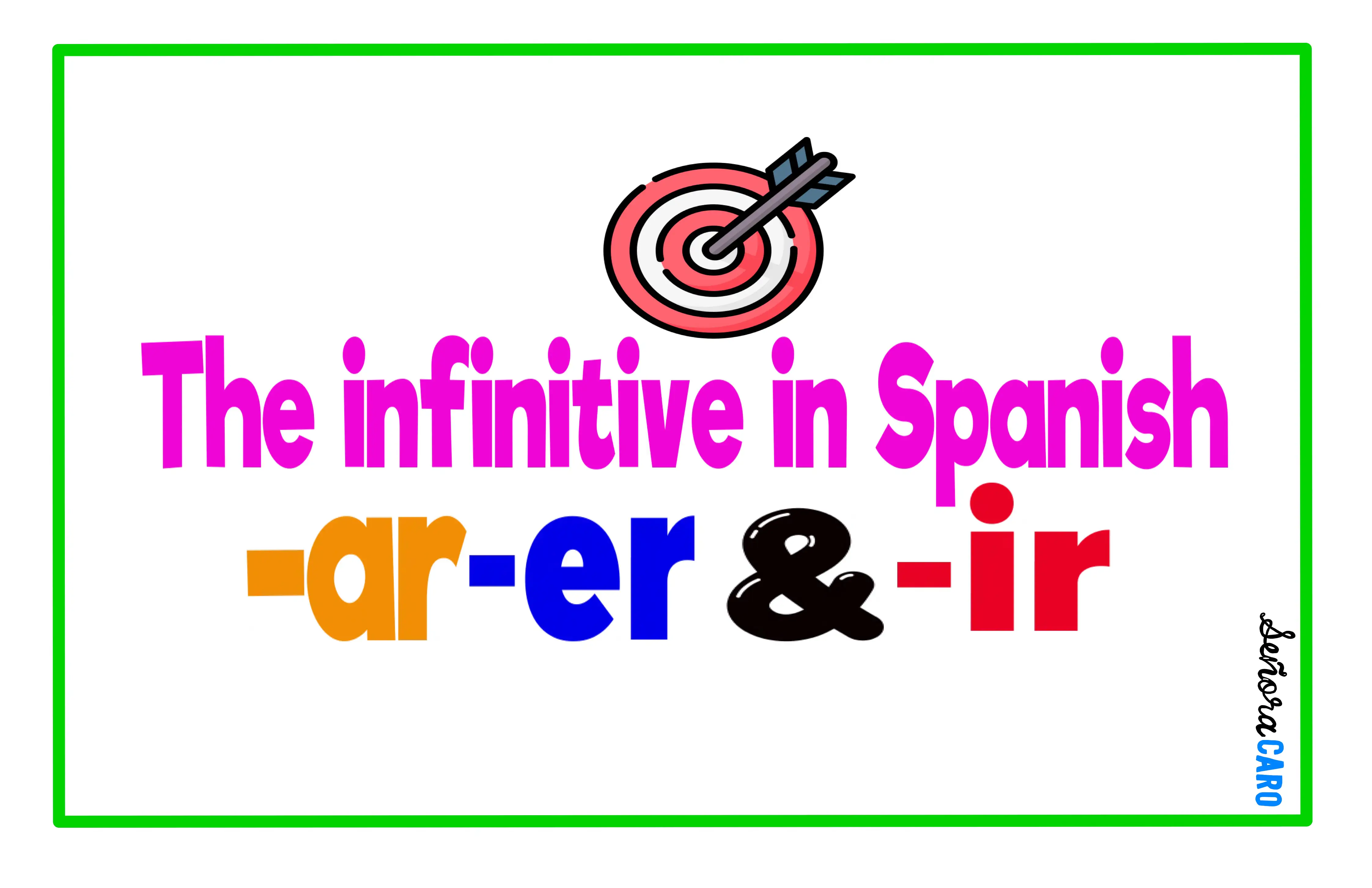 THE INFINITIVE IN SPANISH Quiz