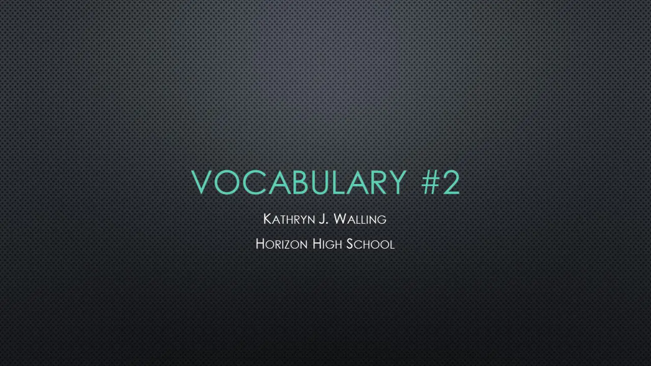 Vocabulary #2 11th Grade Quiz | Wayground