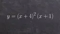 Learn how to sketch the graph of a polynomial given factored form using ...
