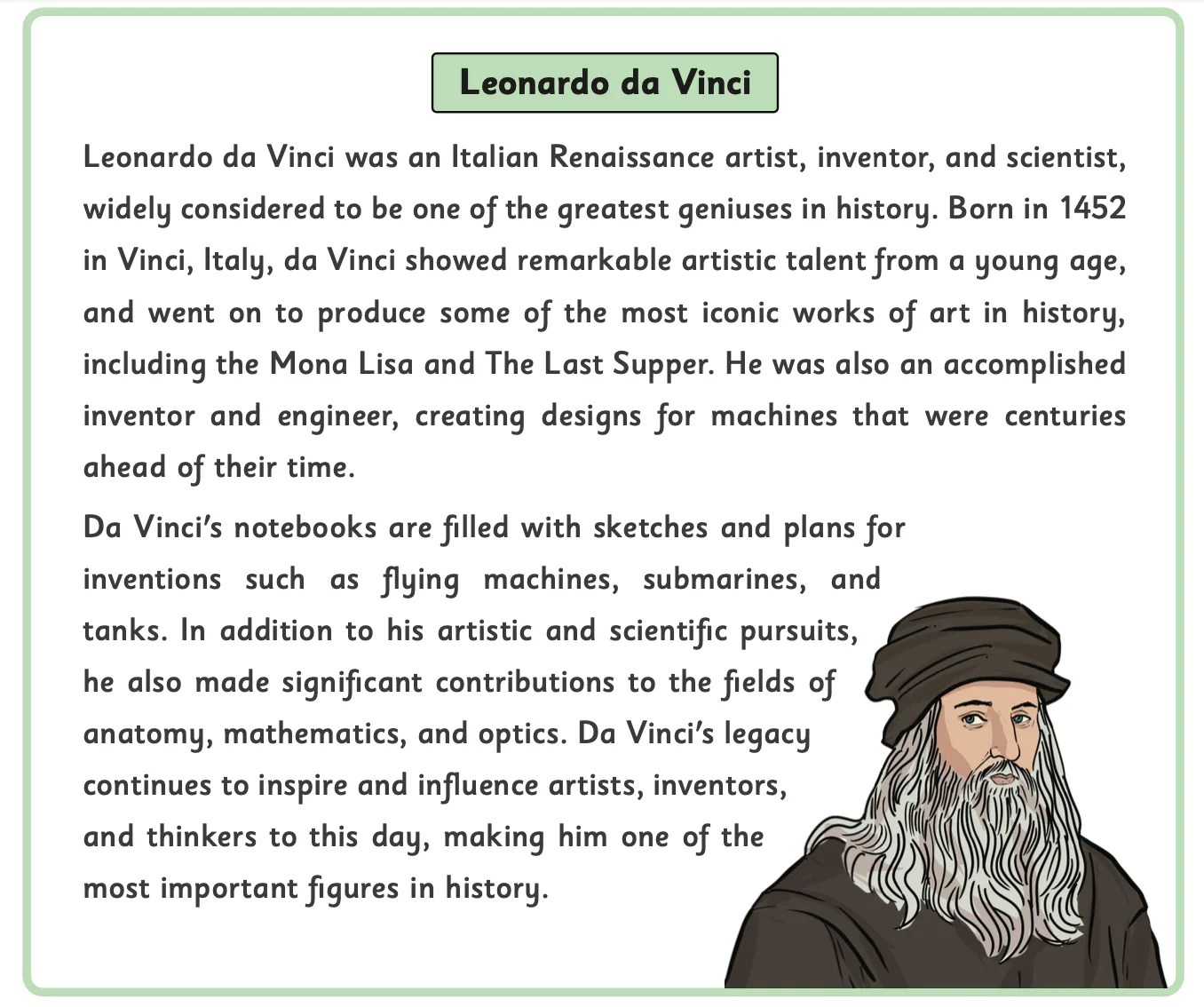 SATs Smasher - Leonardo da Vinci Quiz