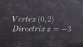 Writing the equation of a parabola in standard form from conic sections ...