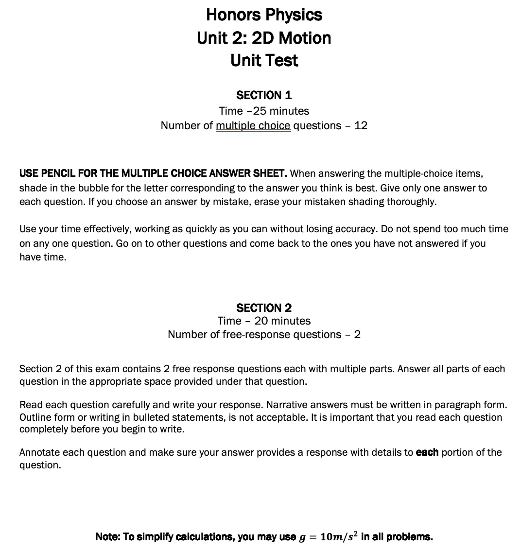 Reg Physics Unit 2 Test 11th Grade Flashcard | Wayground (formerly Quizizz)