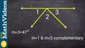 Solve for the missing angle using complementary and supplementary ...