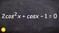 How to solve a trig equation by factoring a trinomial 11th Grade ...