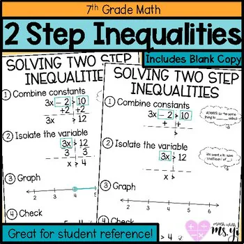 Solving Two-Step Inequalities 7th Grade Quiz | Wayground