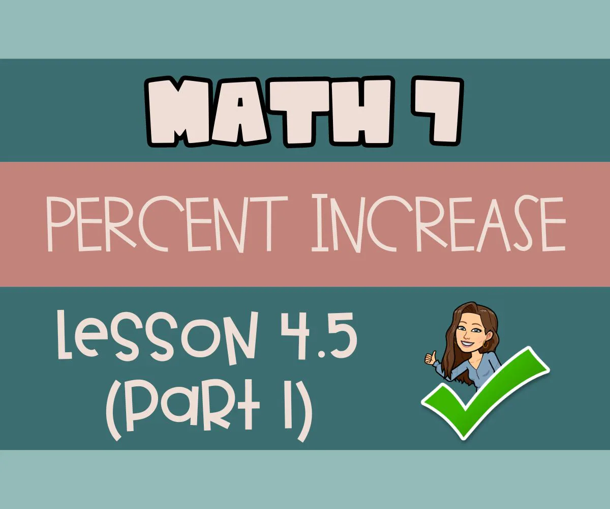 Percent Increase 7th Grade Flashcard | Quizizz