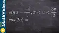 Pre-Calculus - Evaluating the Double Angle for Cosine Using a Triangle ...