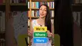 Pronunciation Challenge: We're vs Where vs Were #shorts KG - University ...