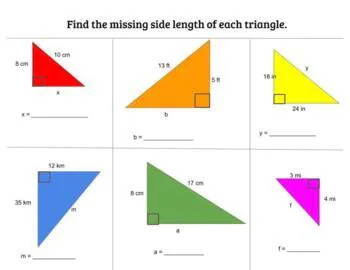 Pythagoras Theorem Missing Side Quiz