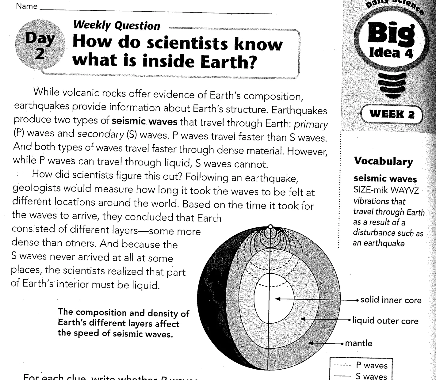 How do scientists know what is inside Earth? 7th Grade Quiz | Wayground ...