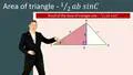 Calculating the Area of a Triangle using the Sine Rule Video