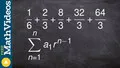 Learn how to write a geometric sequence in summation notation 11th ...
