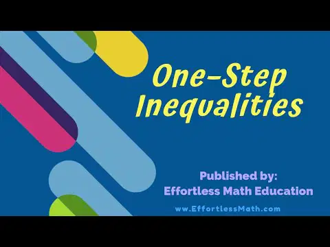 One Step Inequality Quiz