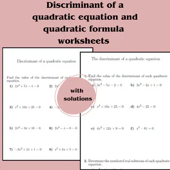 Discriminant and Quadratic Formula Practice 9th Grade Quiz | Wayground