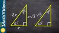 Determine the missing long leg and short leg of a 30 60 90 triangle ...