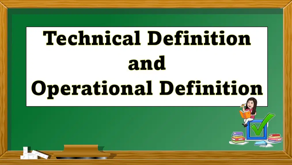 Technical and Operational Definition Quiz
