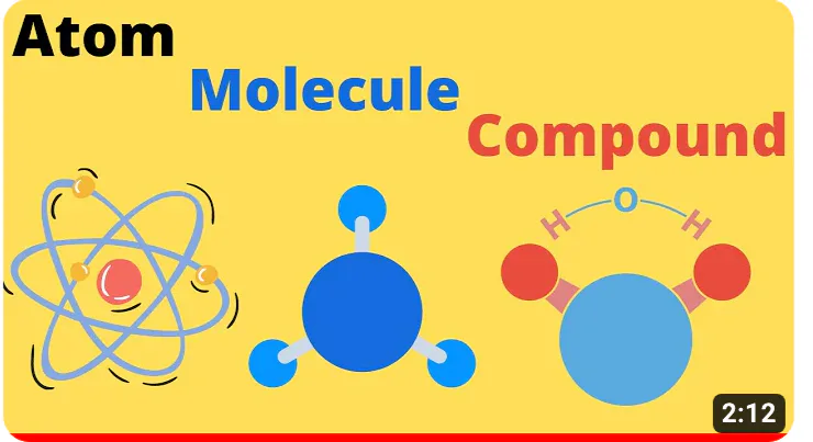 Difference between an Atom, Molecule and a Compound Exit ticket 9th ...