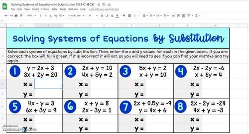 Systems of Linear Equations by Substitution 9th Grade Quiz | Wayground