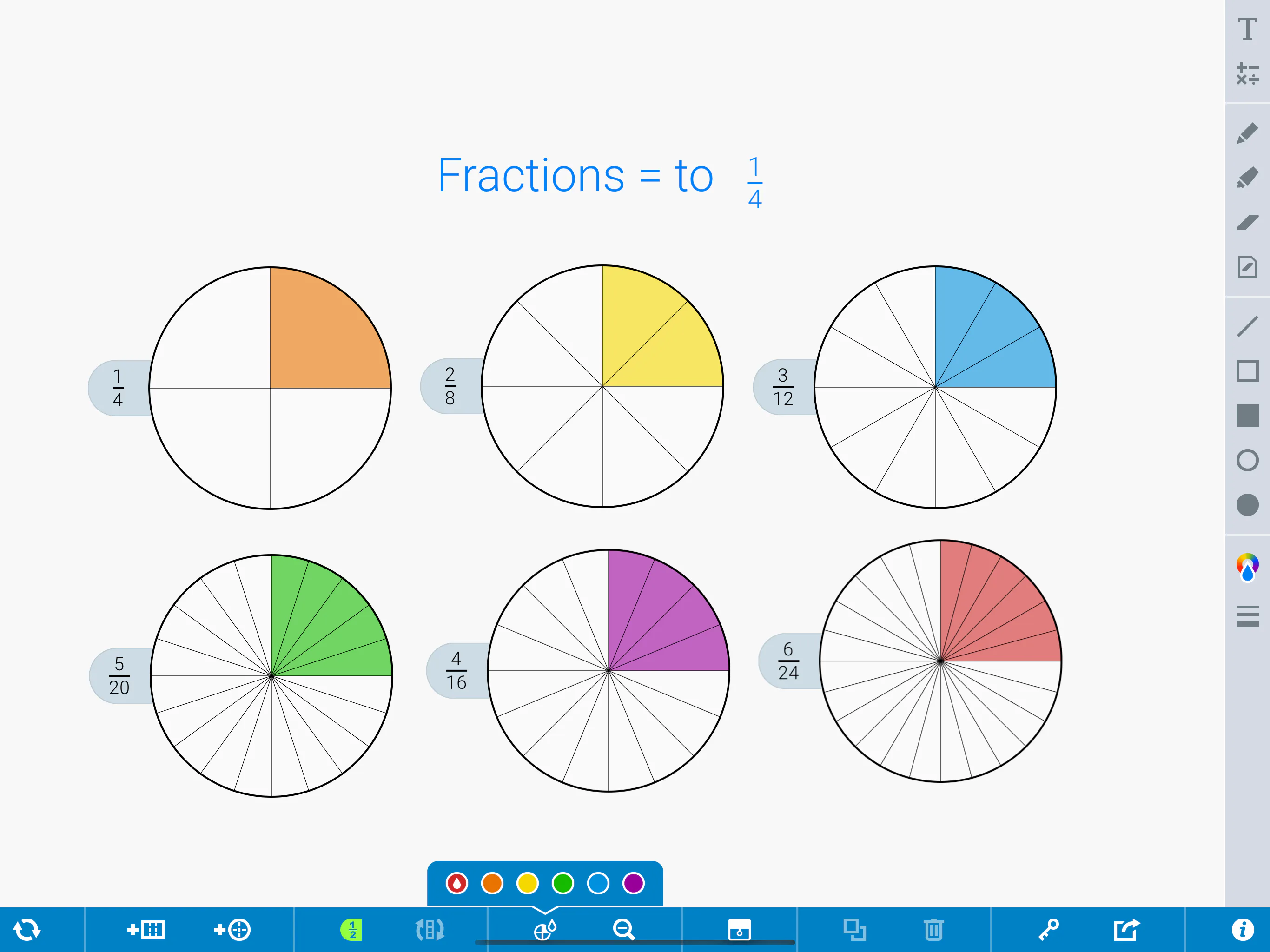 Equivalent Fractions Flashcards