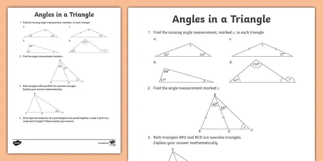 Angles and Triangles 10th Grade Quiz | Quizizz