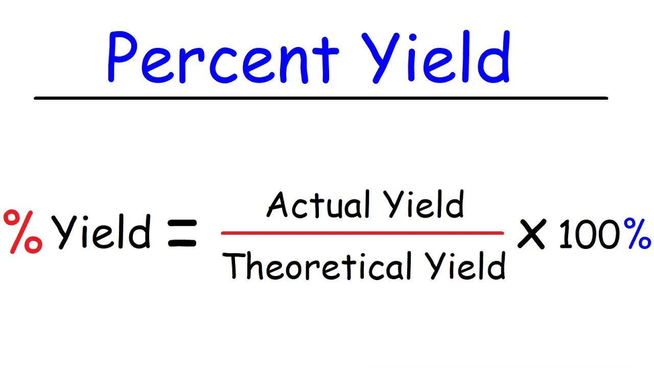 Percent Yield Formula 10th Grade Quiz | Quizizz