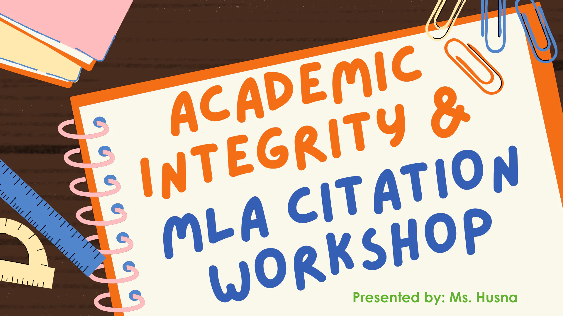 Academic Integrity & MLA Citation Quiz Quiz
