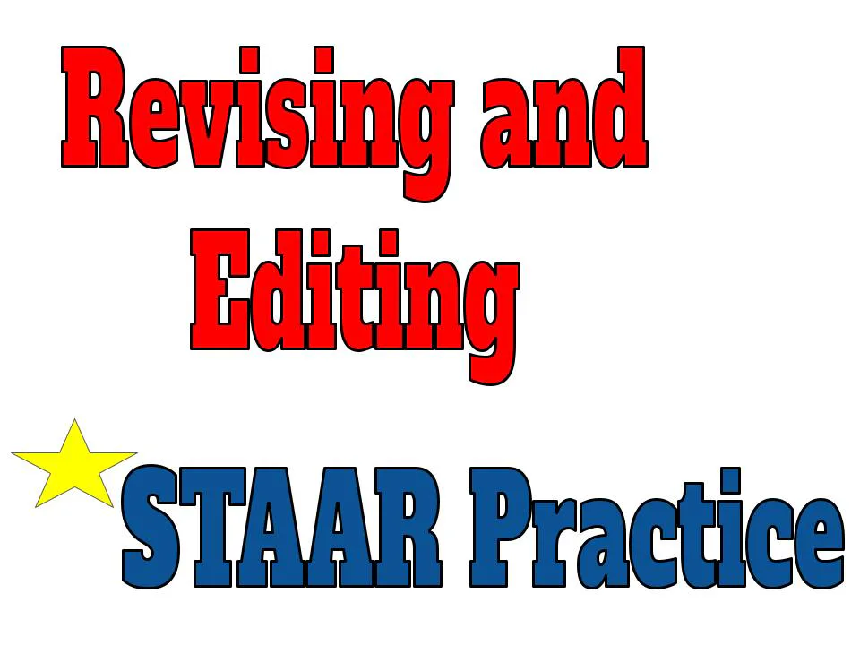 4th Grade Revising and Editing STAAR Practice Quiz