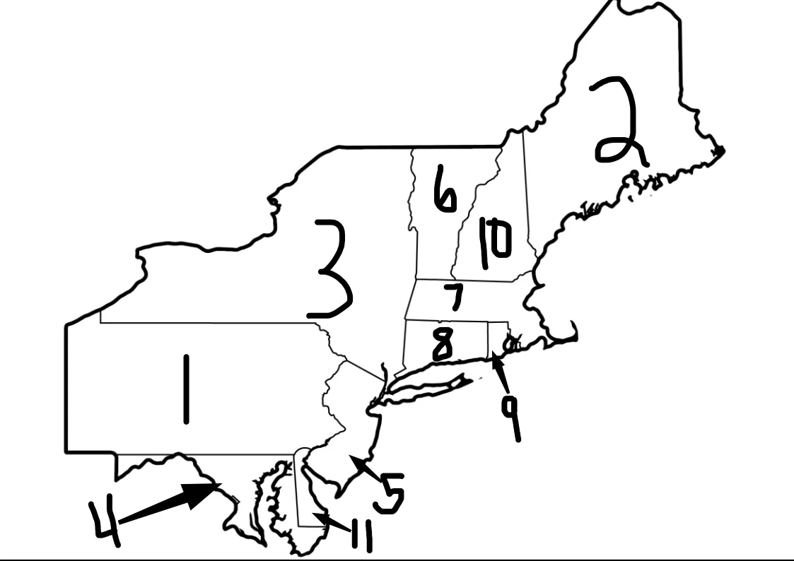 Northeast States and Capitals 6th - 8th Grade Quiz | Quizizz