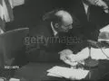 Hermann Goering listens to his sentence at Nuremberg trials in 1946 ...