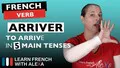 Arriver (to arrive) in 5 Main French Tenses 10th - 12th Grade Video ...