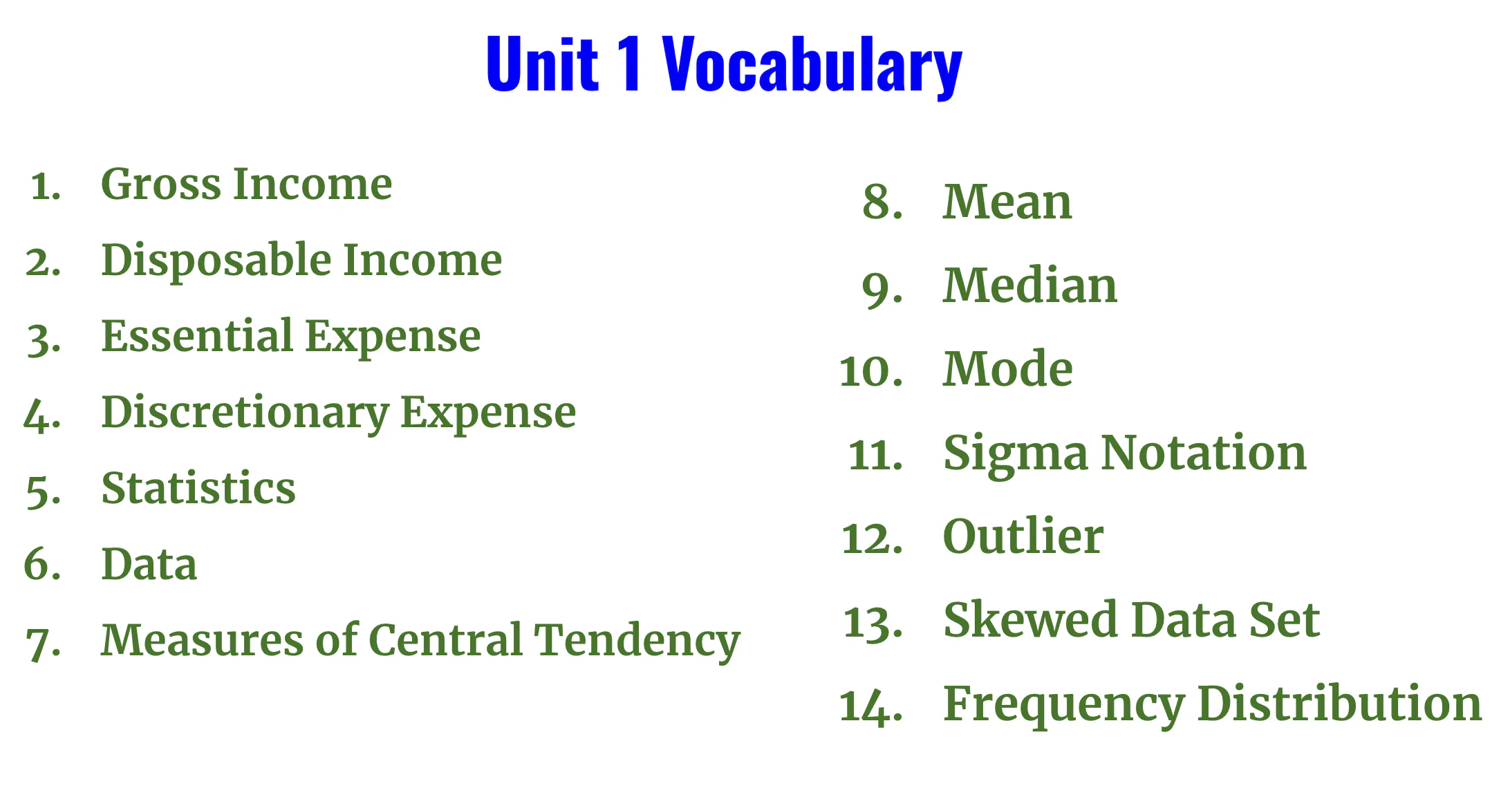 Unit 1 - Discretionary Expenses KG Flashcard | Quizizz