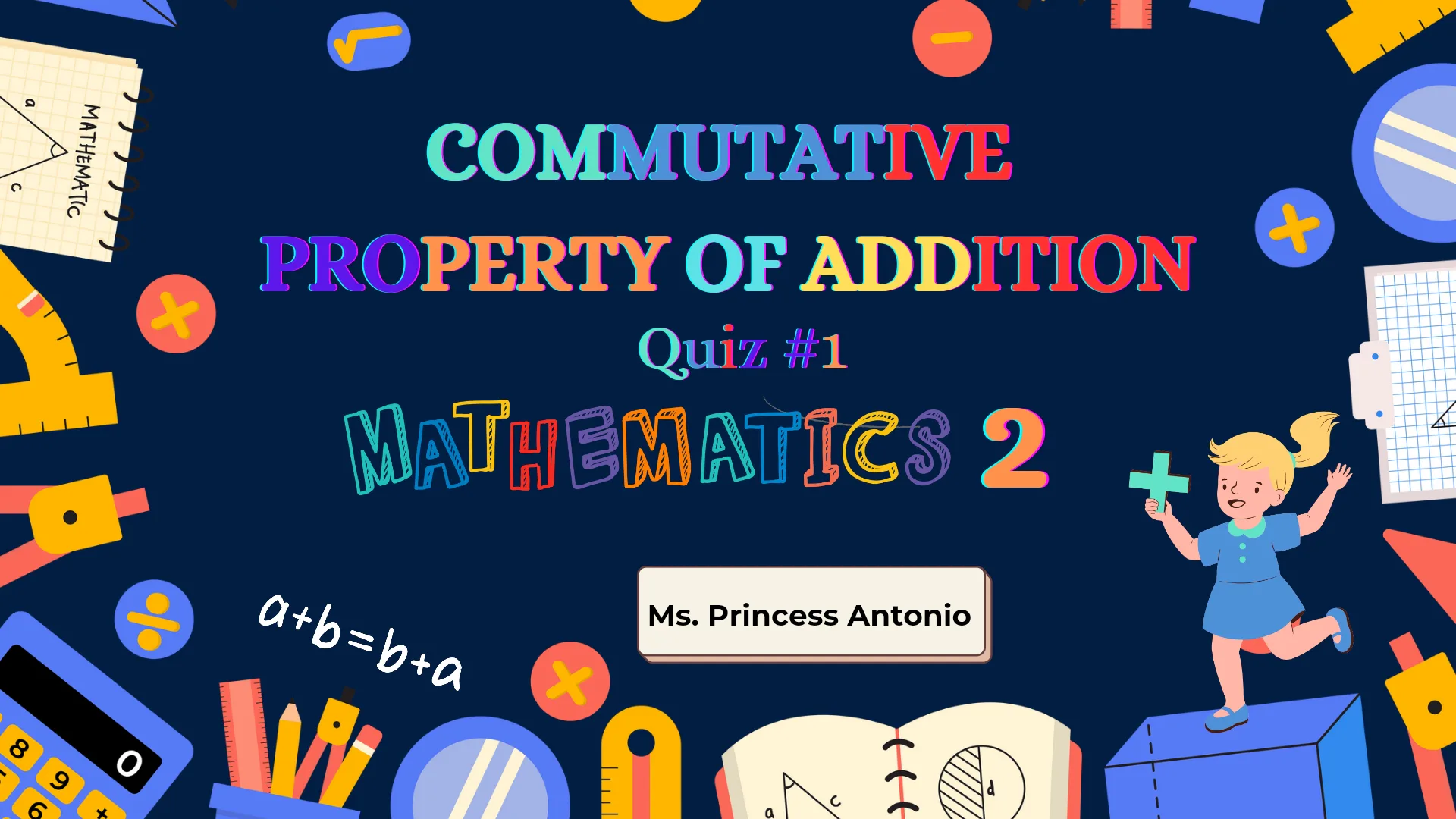 COMMUTATIVE PROPERTY OF ADDITION Quiz