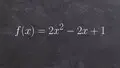 Graphing a quadratic using a table and axis of symmetry Video