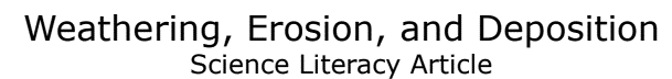 Weathering, Erosion, and Deposition Question Companion Quiz