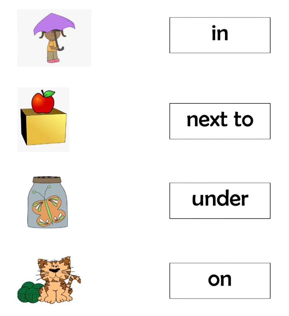 PREPOSITIONS OF PLACE 1st Grade Quiz | Quizizz