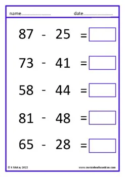 Adding and Subtracting Large Numbers Quiz