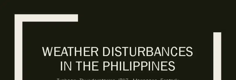 Weather Disturbances Quiz