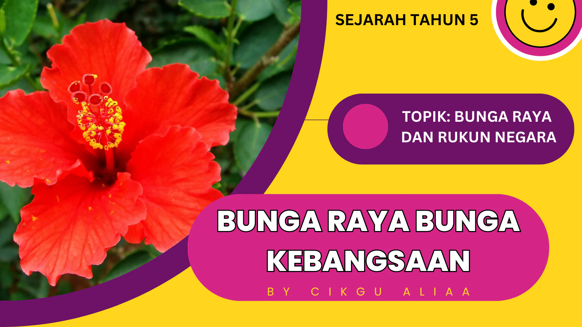 Latihan Sejarah T5 - Bunga Raya Bunga Kebangsaan 5th Grade Quiz ...
