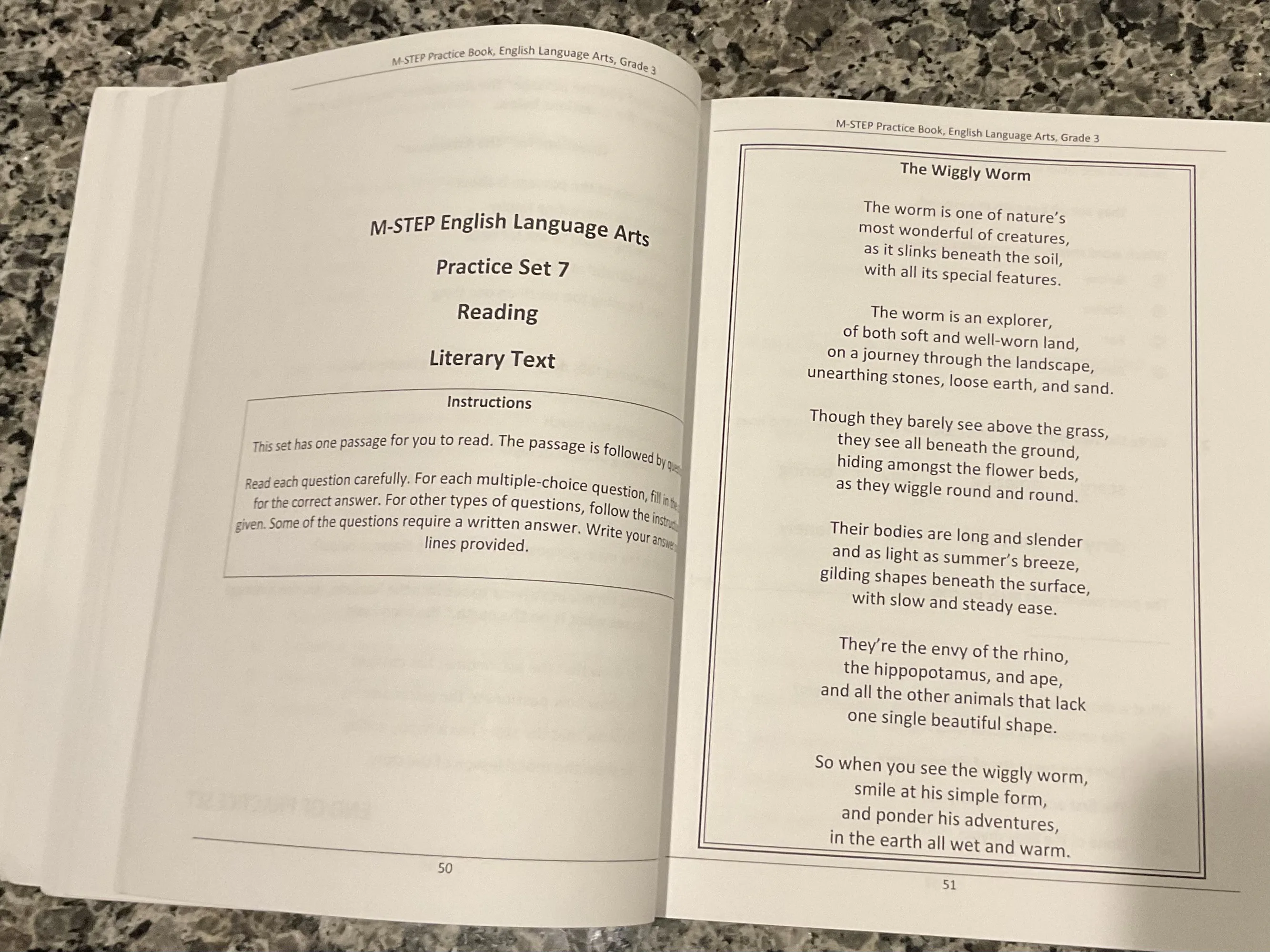 The Wiggly Worm - M-STEP Practice Quiz