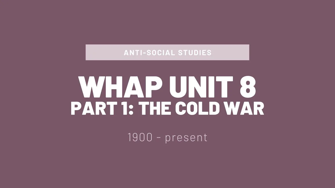 Cold War and Decolonization Overview Quiz Quiz