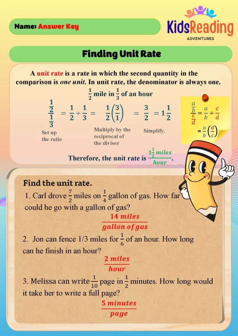 Rate Fractions 7th Grade Quiz | Quizizz