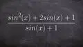 How to simplify a rational trigonometric expression by factoring 11th ...