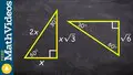 Determine the missing long leg and hypotenuse of a 30 60 90 triangle ...