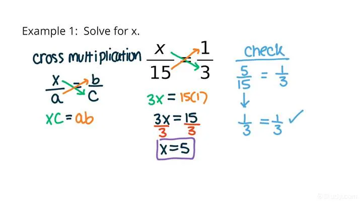 Solving Rational Equations (Proportions) 11th Grade Flashcard | Quizizz