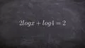 Learn to use the rules of logarithms to solve a logarithmic equation ...