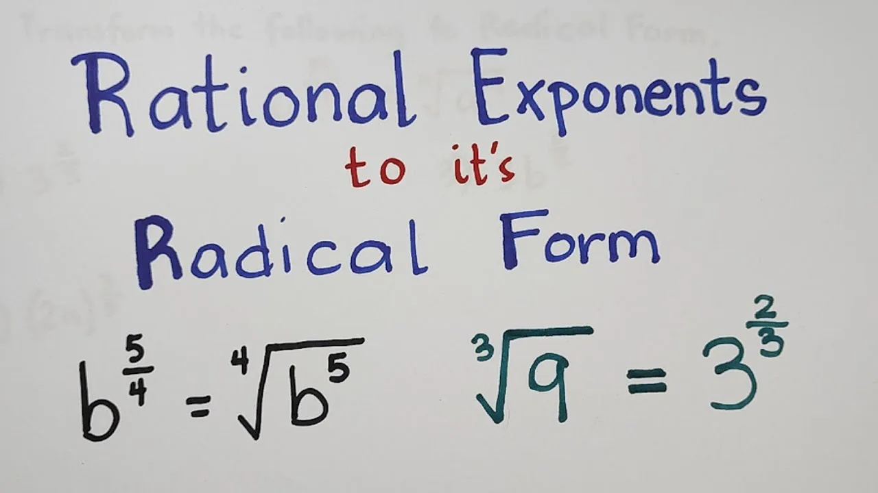 Rewrite Expression into Radical Form 9th Grade Quiz | Wayground