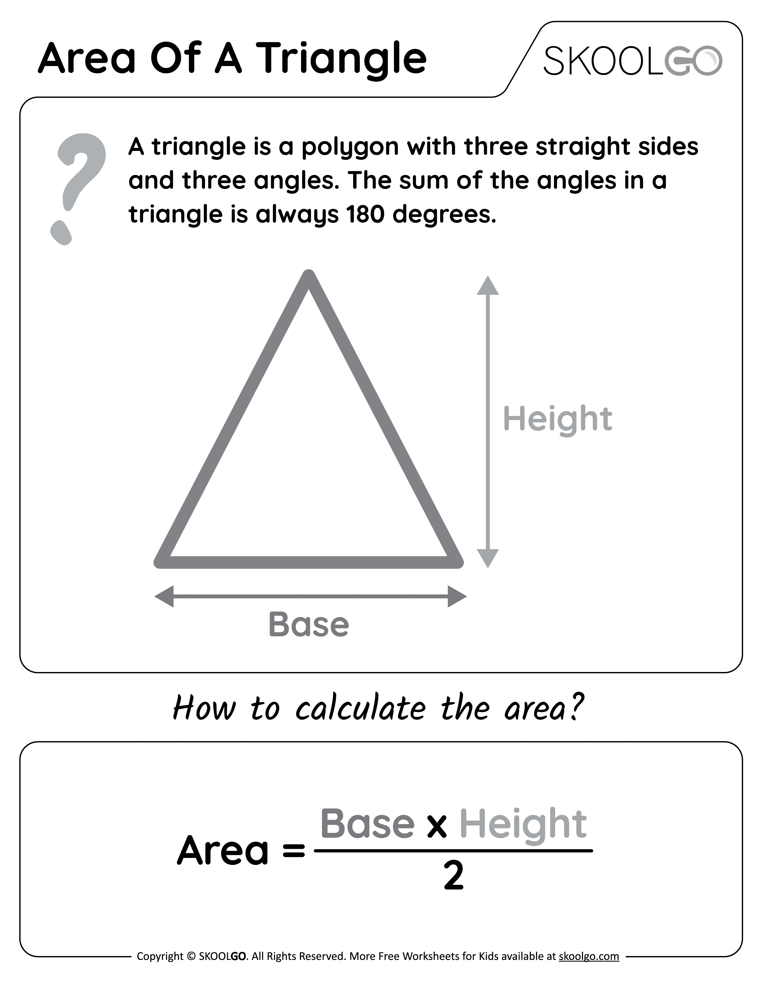 Area of Triangle 6th Grade Quiz | Quizizz