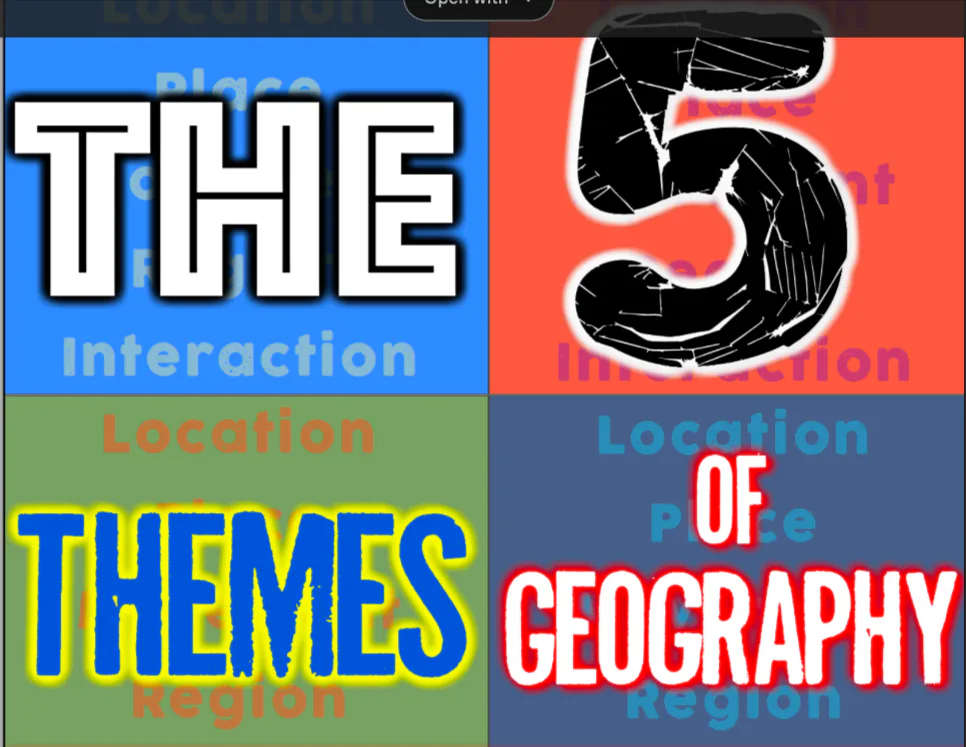 The 5 Themes of Geography Quiz 6th Grade Quiz | Quizizz