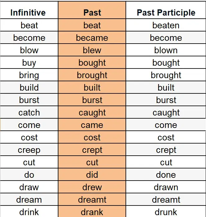 Past simple Quiz