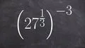 Simplifying an exponent using the power to power rule and rational ...